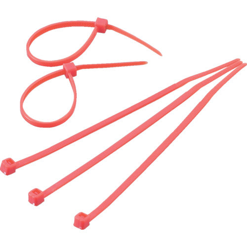 TRUSCO Color Cable Tie Red Width 4.8 x 250 mm Maximum bundling Φ68 Sta ...
