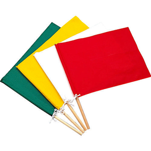 Green Cross Hand Flag Red 300 (450) x 420 mm Cotton + Wooden Stick 245 ...