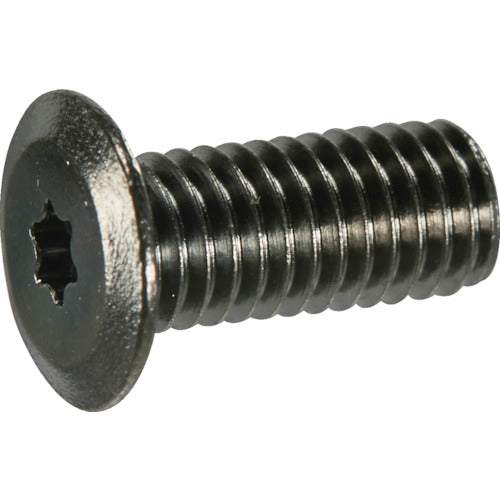 TRUSCO Hex Lobe Ultra Low Head Screw Black Nickel M4 x 8 40 Pieces B18 ...